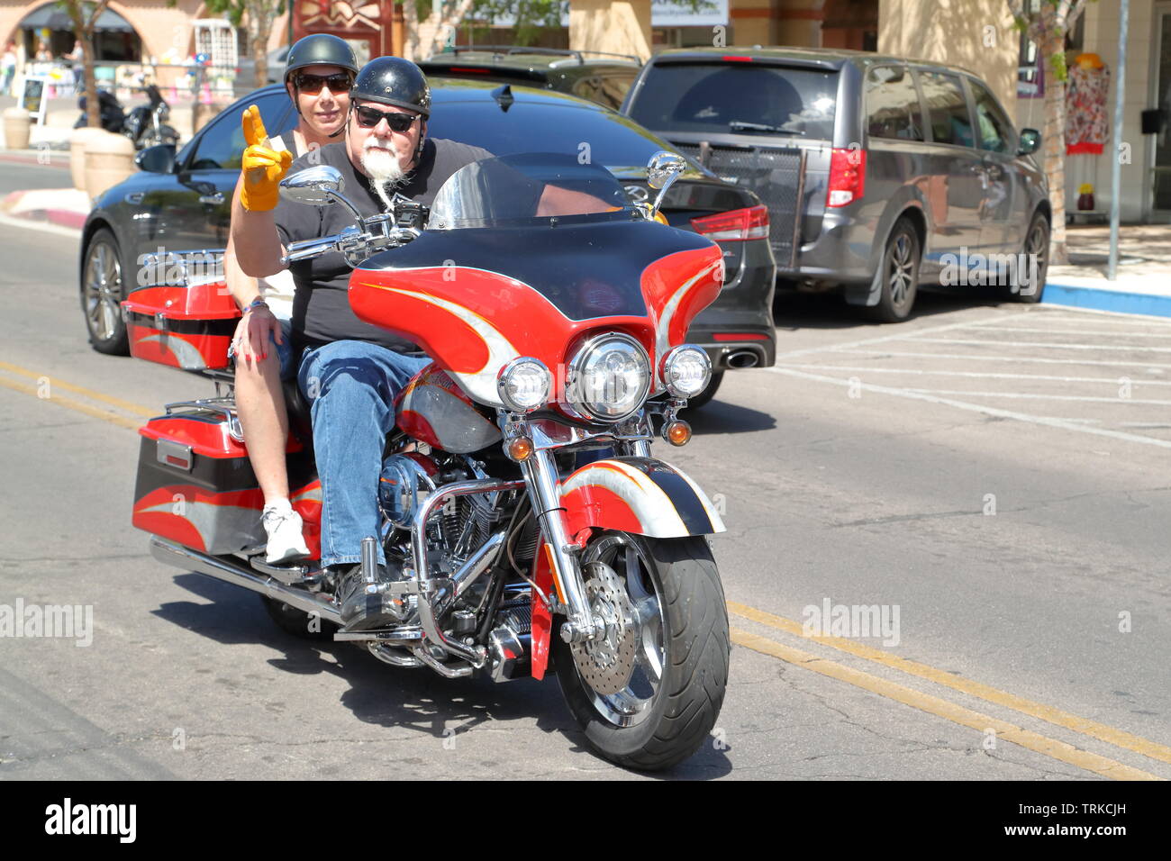 Le motard harley davidson Banque de photographies et d’images à haute ...