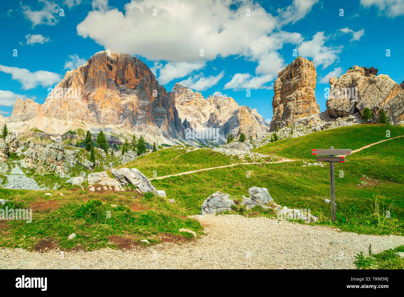 Paysage pittoresque avec de superbes montagnes. Randonnées en bois, les ...