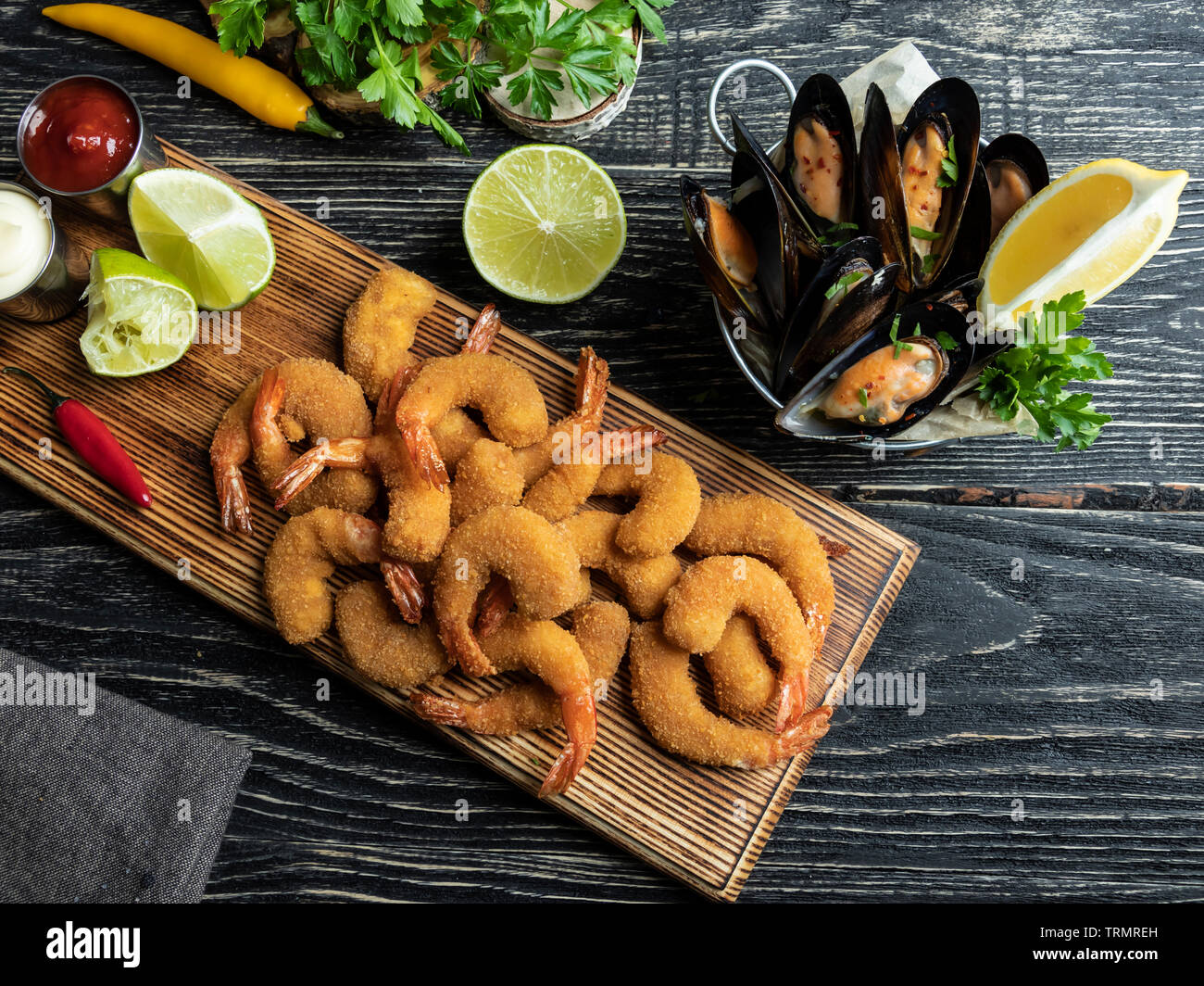 Crevettes panées Banque de photographies et d’images à haute résolution ...