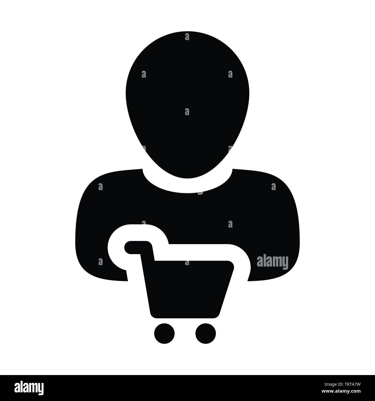 L'icône de profil client mâle vecteur symbole avatar pour le shopping ...
