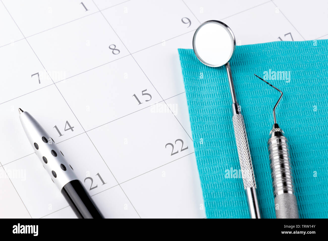 Rappel rendez-vous chez le dentiste dans le calendrier professionnel et ...