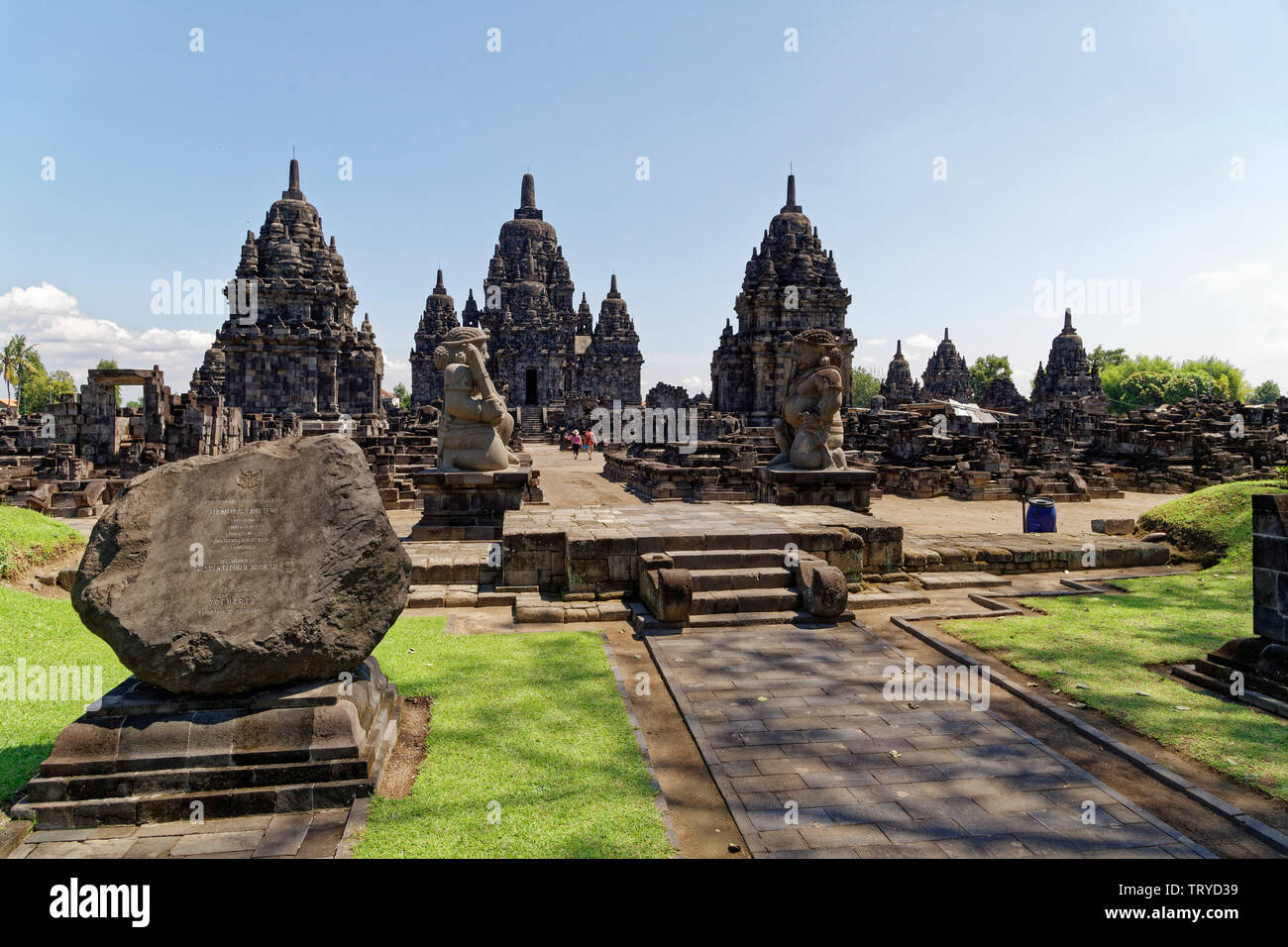 Prambanan, Java, Indonésie. 7 mai, 2019. Sewu temple partie de 9e siècle complexe hindou Temple ...