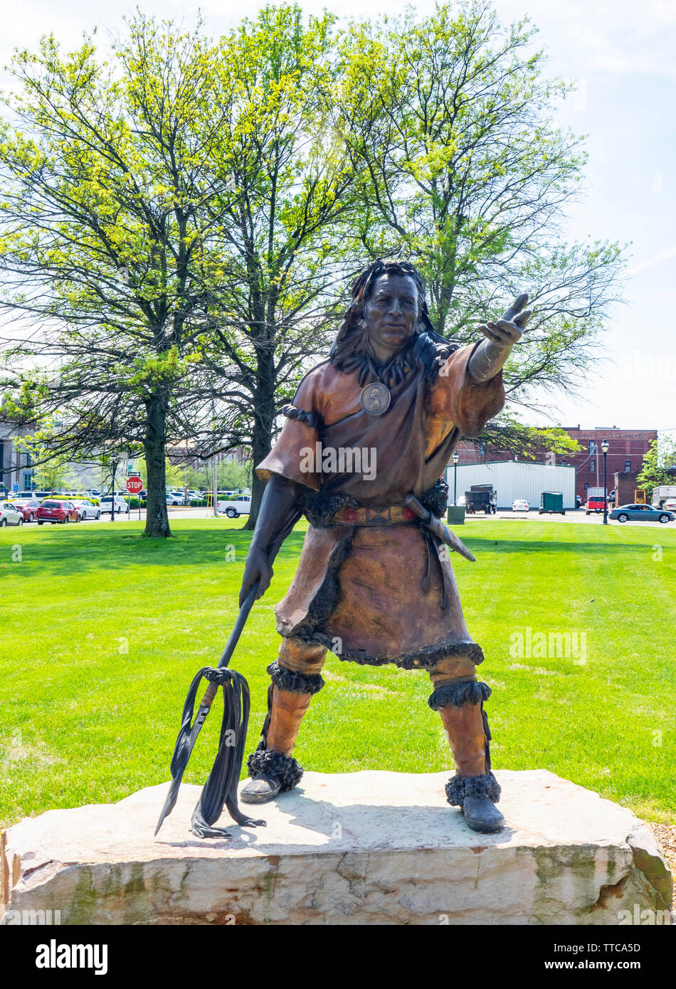 Statue en bronze d'indien américain Banque de photographies et d’images ...
