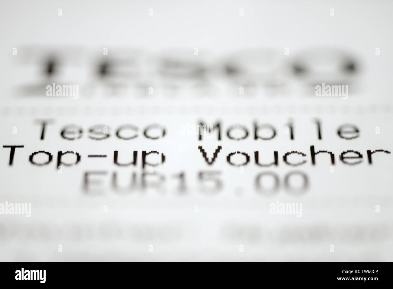 Bon de recharge Banque de photographies et d’images à haute résolution - Alamy