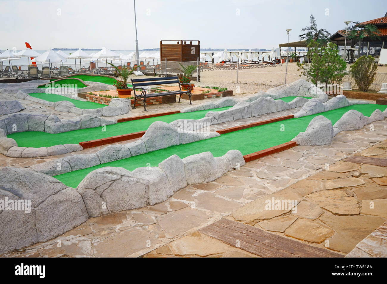 Parcours de mini golf de la station Banque de photographies et d’images ...