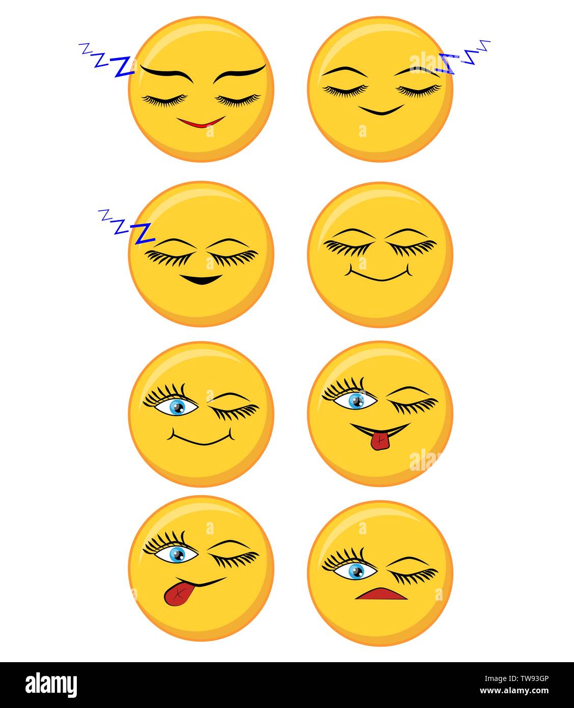 Ensemble d'heureux, sourire, rire, joyeux, triste et en colère face à ...