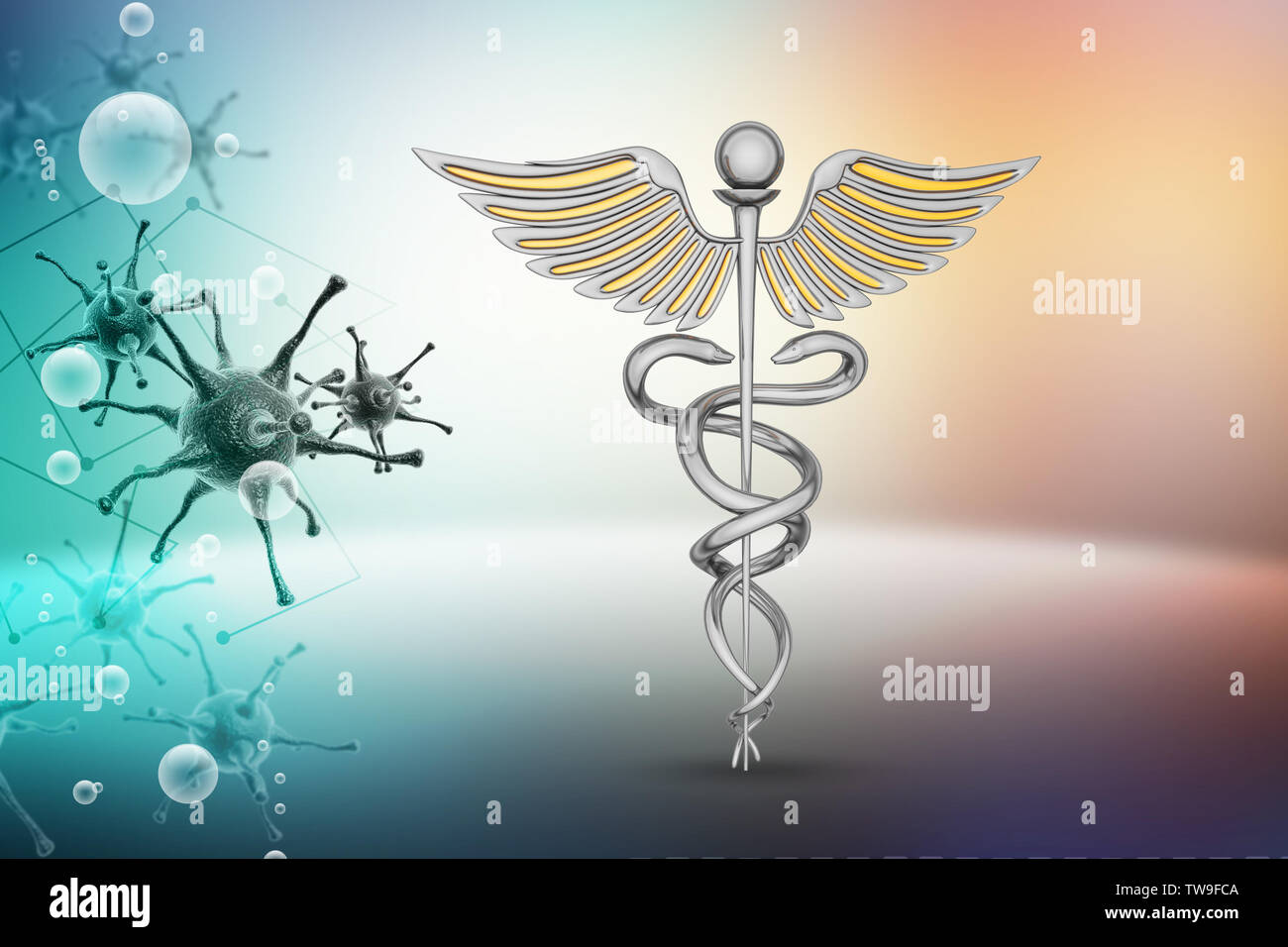 Caducée symbole médical Photo Stock - Alamy