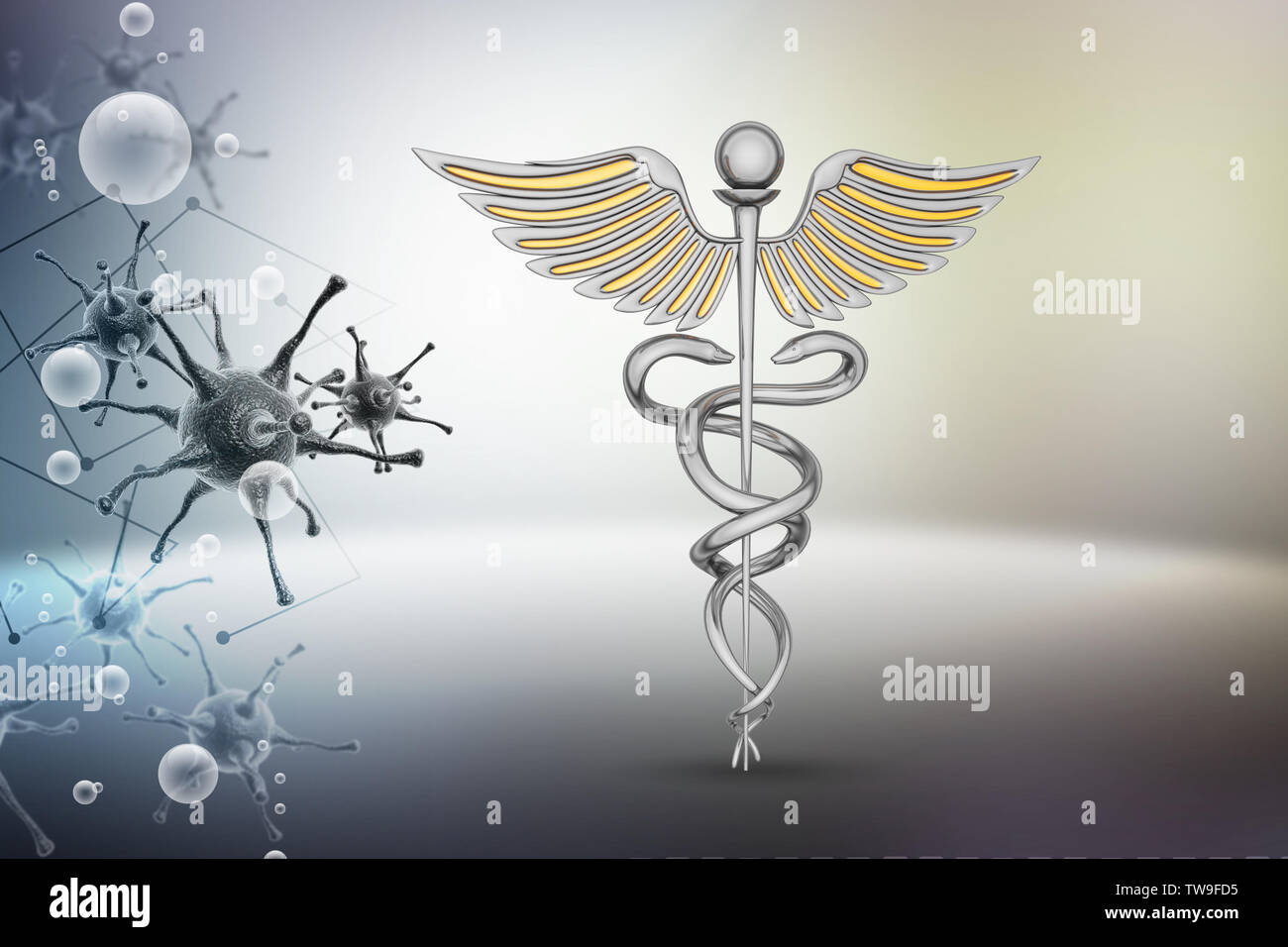 Caduceus medical symbol Banque de photographies et d’images à haute ...