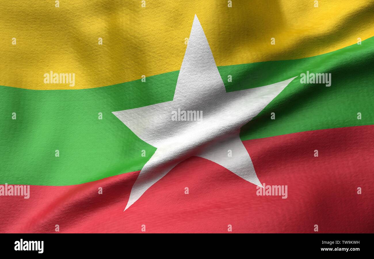Myanmar flag Banque de photographies et d’images à haute résolution - Alamy