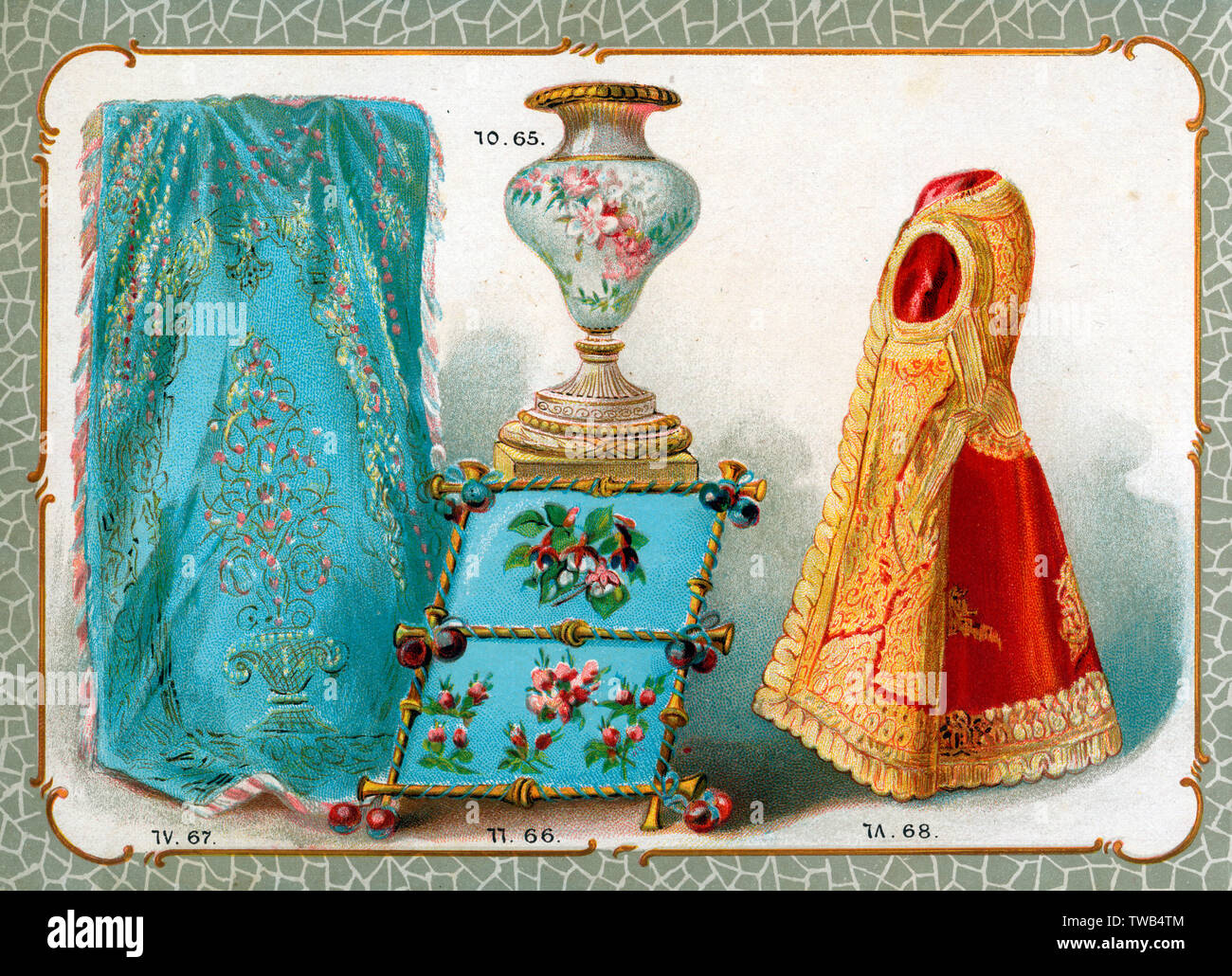 Illustration de catalogue, vase, broderie, tapis, costume Photo Stock ...