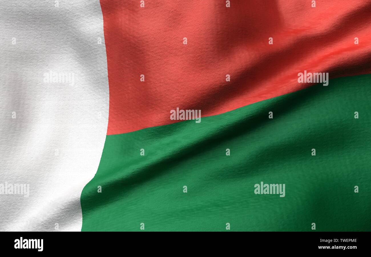Drapeau de madagascar Banque de photographies et d’images à haute ...