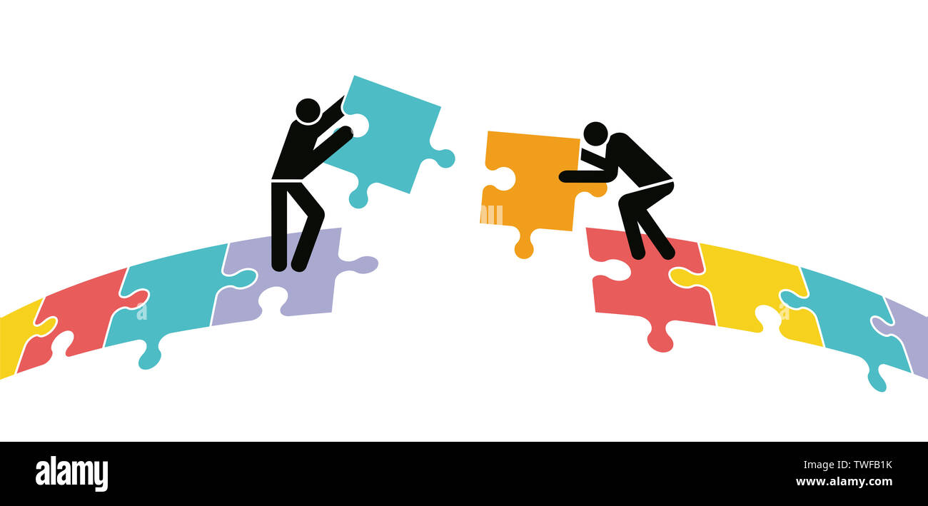 Travailler ensemble dans l'entreprise Photo Stock - Alamy
