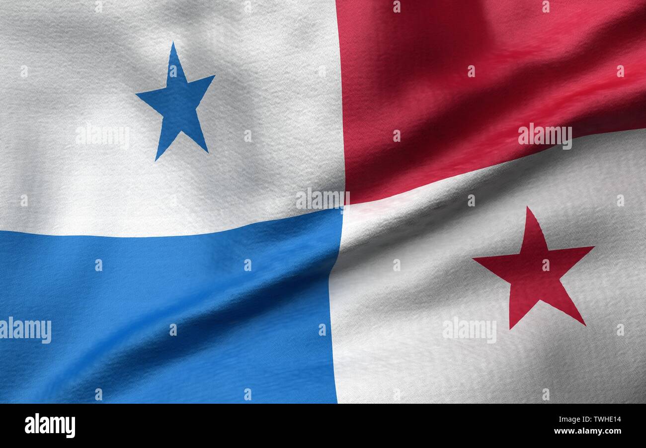 Panama flag Banque de photographies et d’images à haute résolution - Alamy