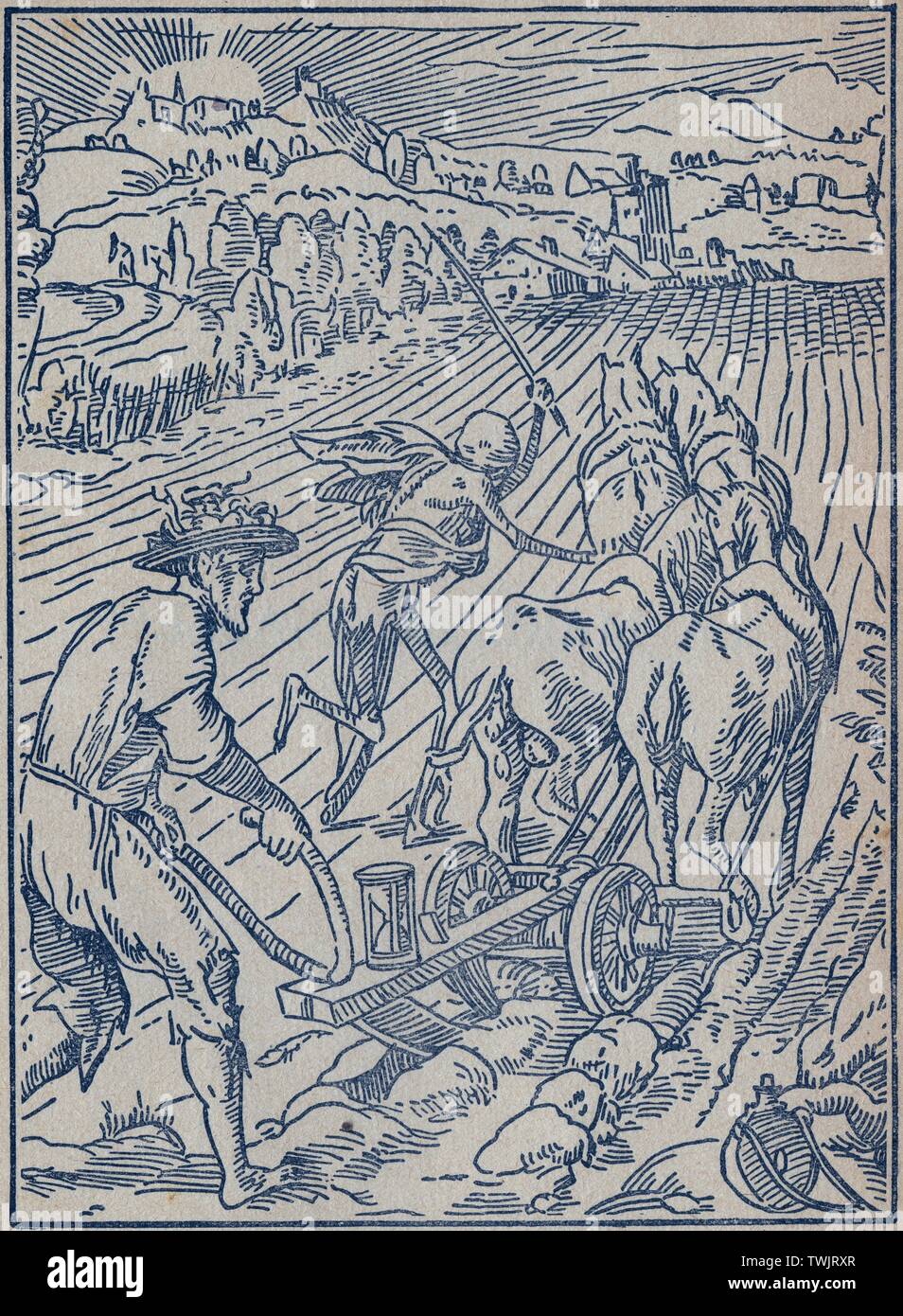 LE LABOUREUR ET LA MORT.GRAVURE TIRÉE DES IMAGINES MORTIS,APPELÉS,de la ...