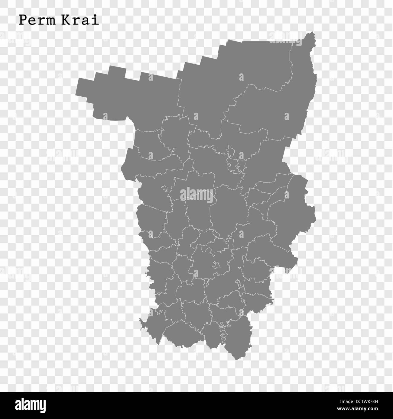 Mappa politica russia perm Banque d'images vectorielles - Alamy