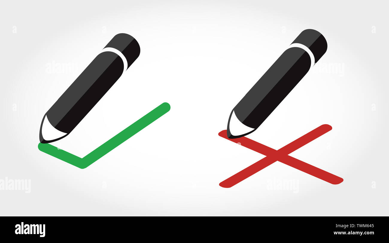 Vrai / Faux symbole Photo Stock - Alamy