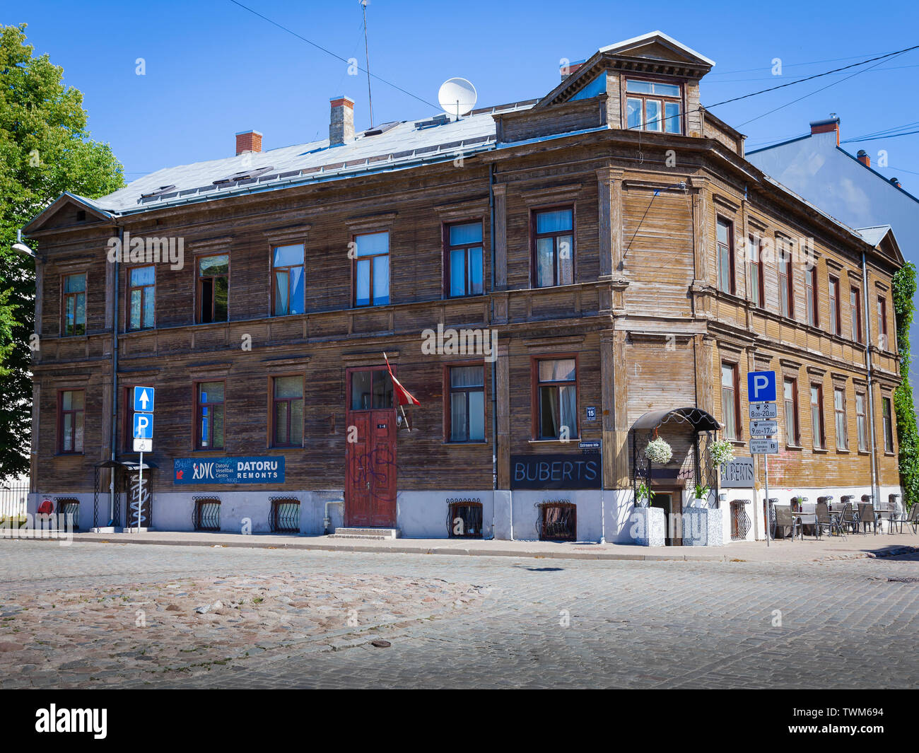 Riga, capitale de Lettonie, l'un des États baltes. Rue et les photos d ...