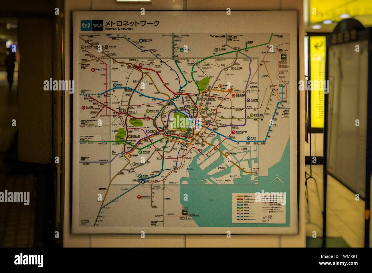 Plan du métro de Tokyo Photo Stock - Alamy