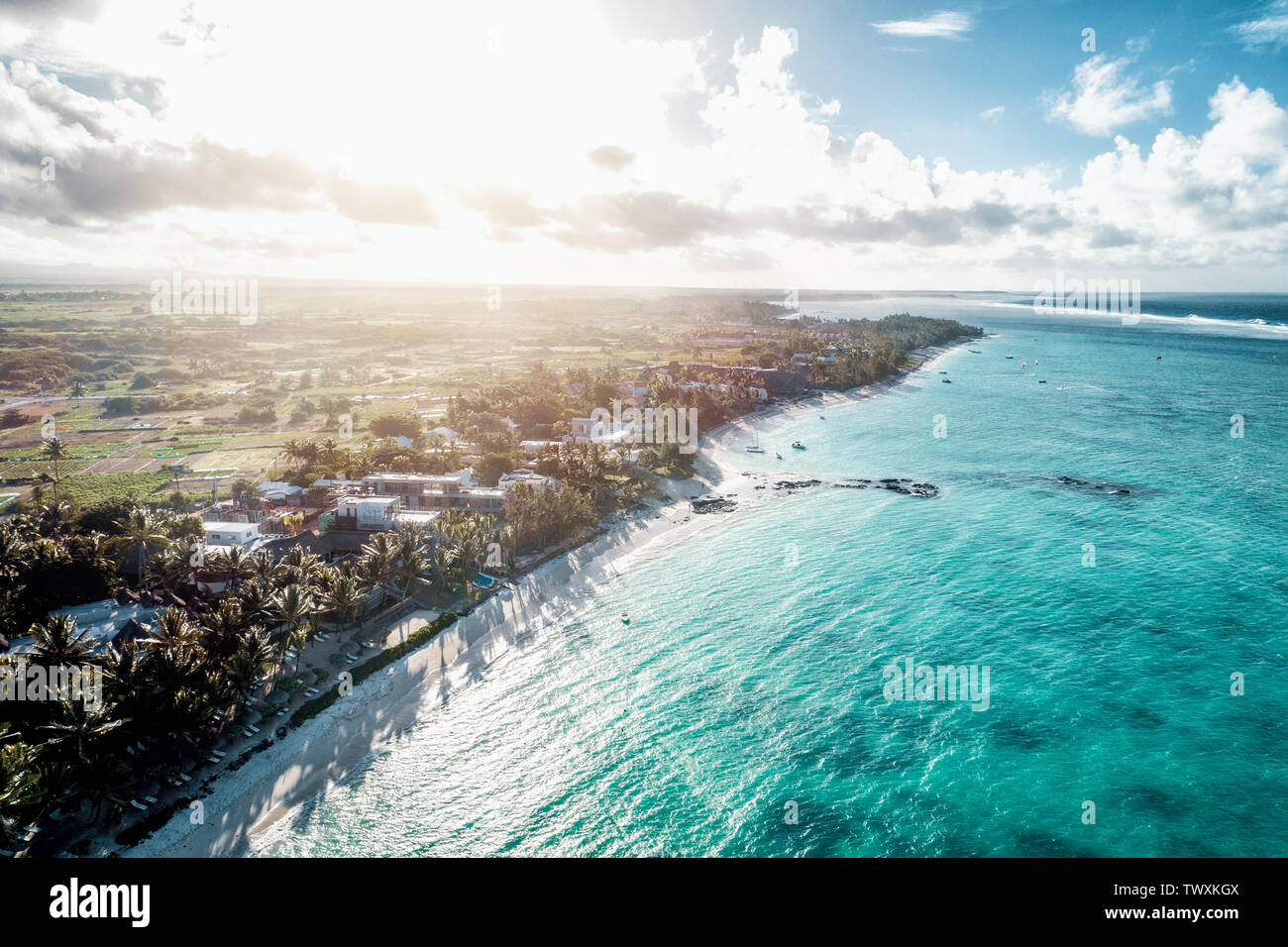 Mauritius Blue Bay Beach Banque d'image et photos - Alamy
