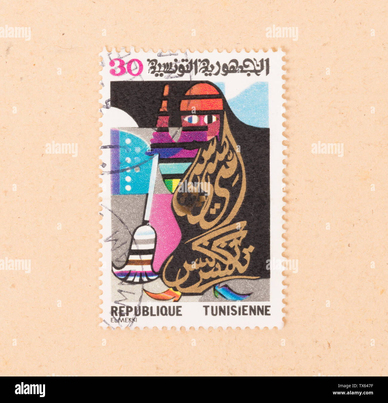 Timbre postal tunisie Banque de photographies et d’images à haute ...