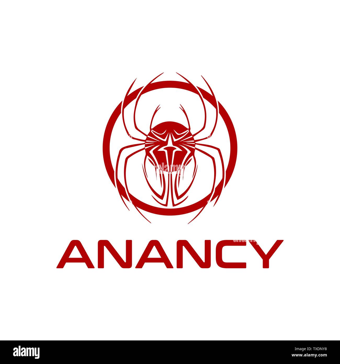 Spider web logo Banque d'images vectorielles - Alamy