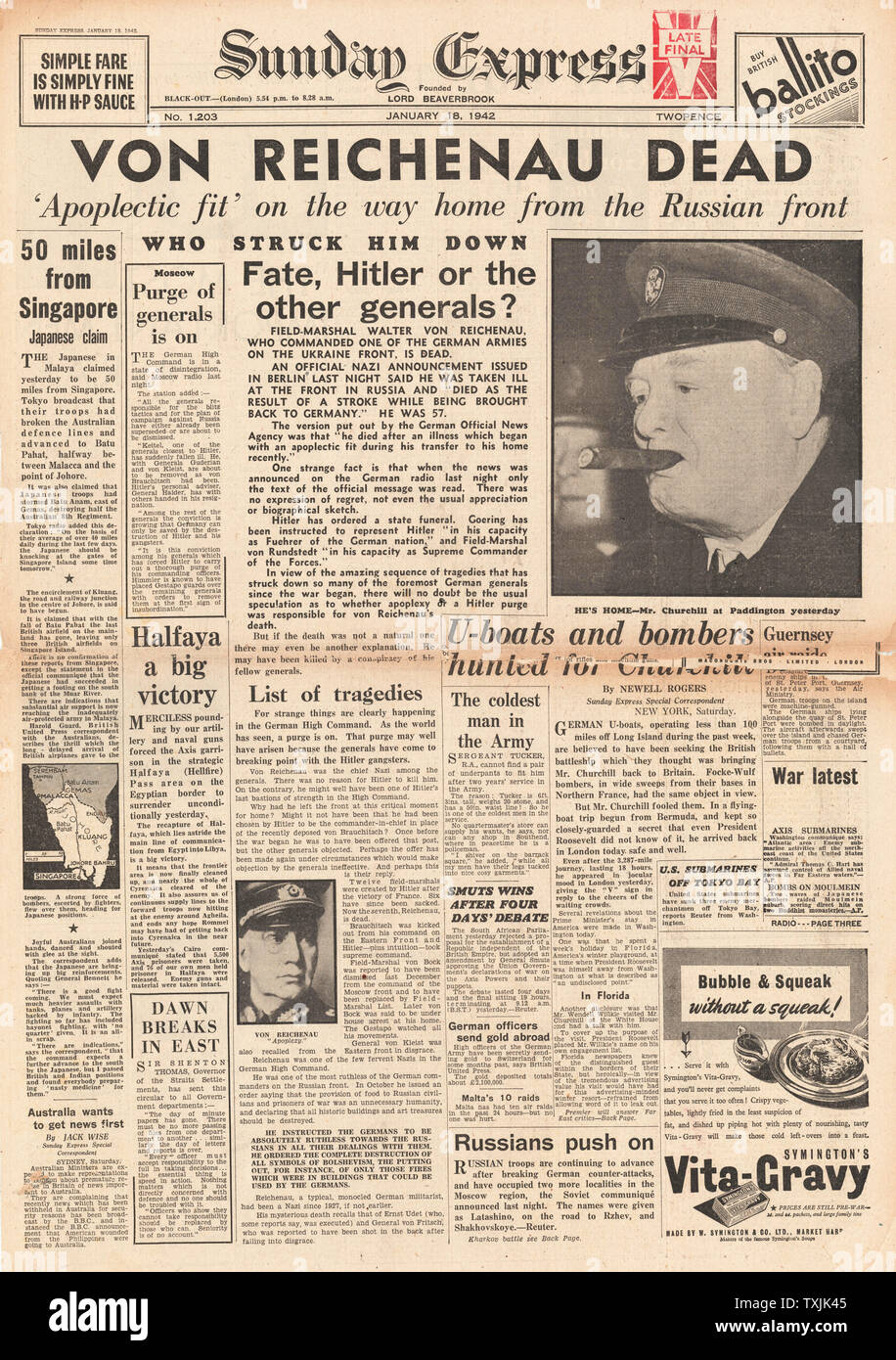 Walther von reichenau Banque de photographies et d’images à haute ...