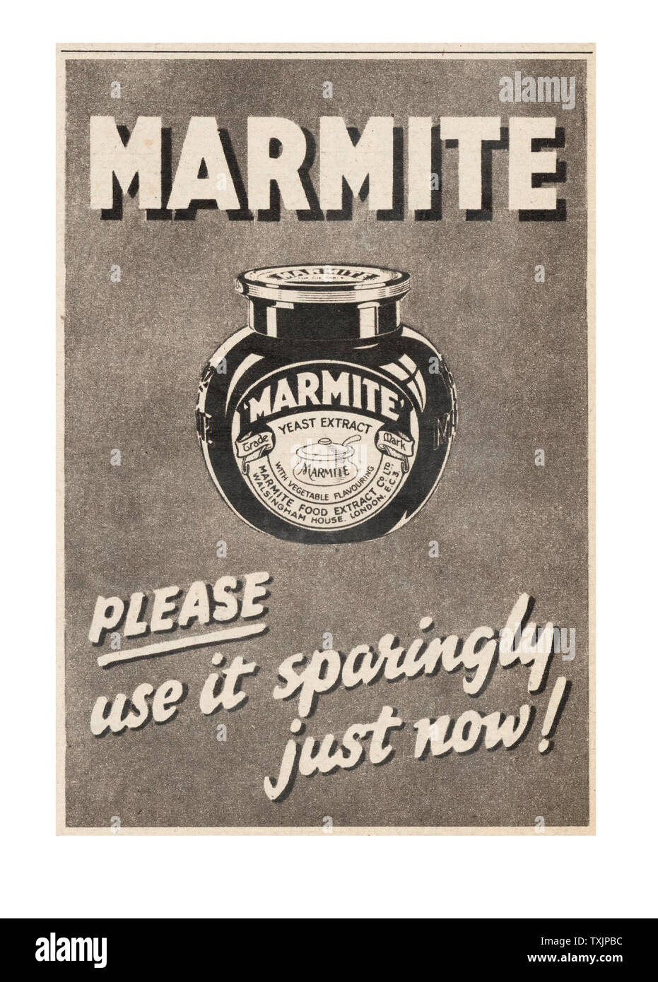 Marmite advert Banque de photographies et d’images à haute résolution ...