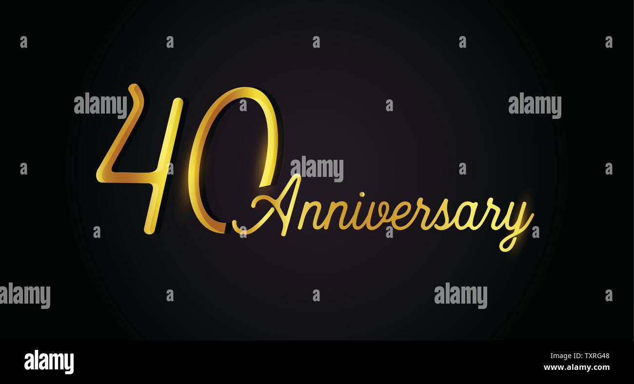 Logo anniversaire 40 concept Banque d'images vectorielles - Alamy