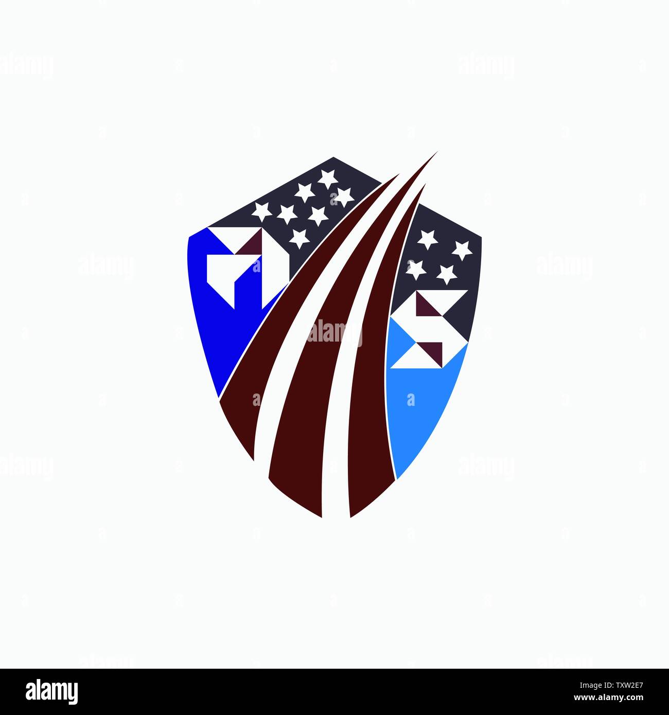 Logo symbole drapeau bleu blanc Banque de photographies et d’images à ...