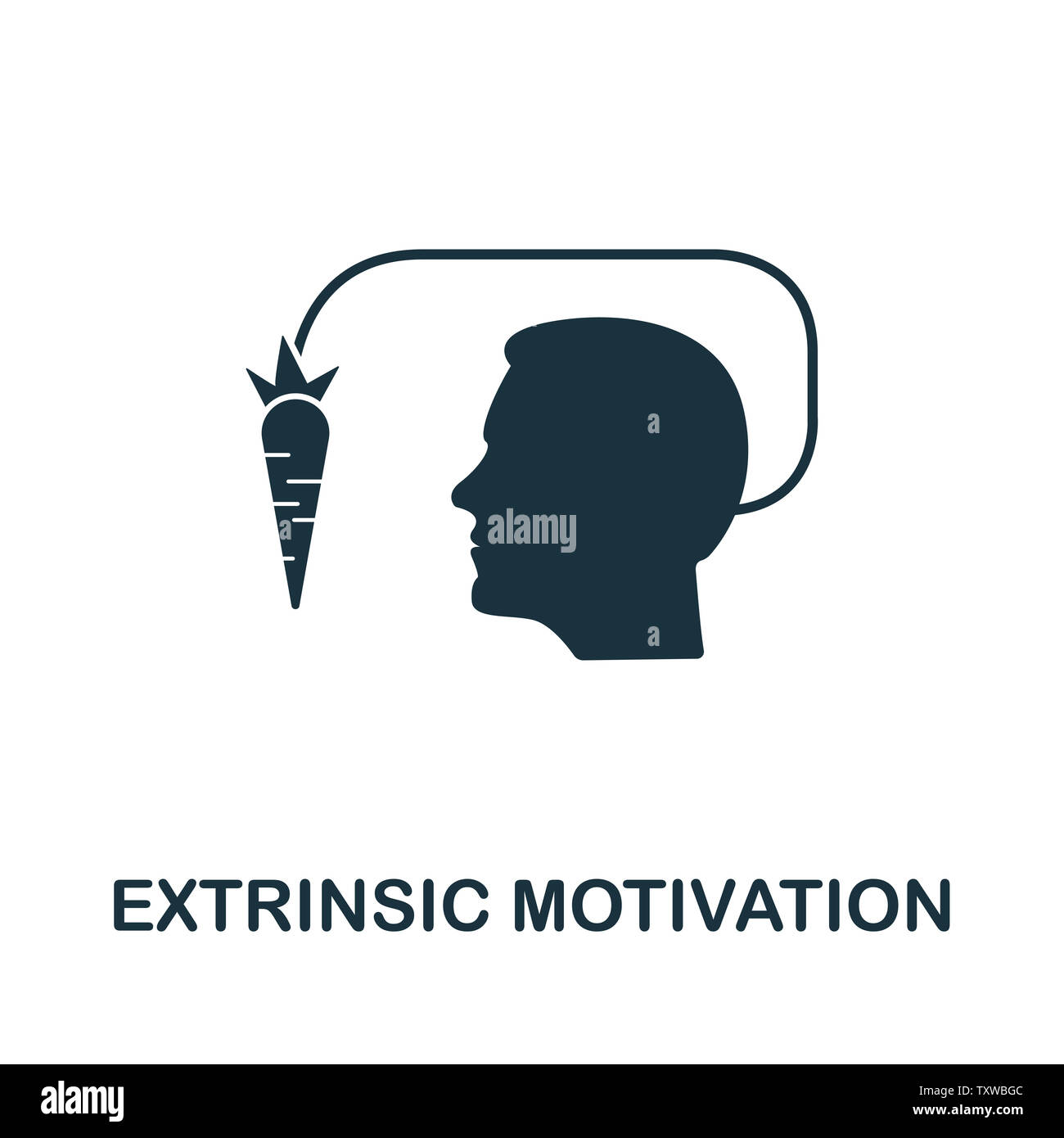 Symbole d'icône de motivation extrinsèque. Signe créatif de la ...