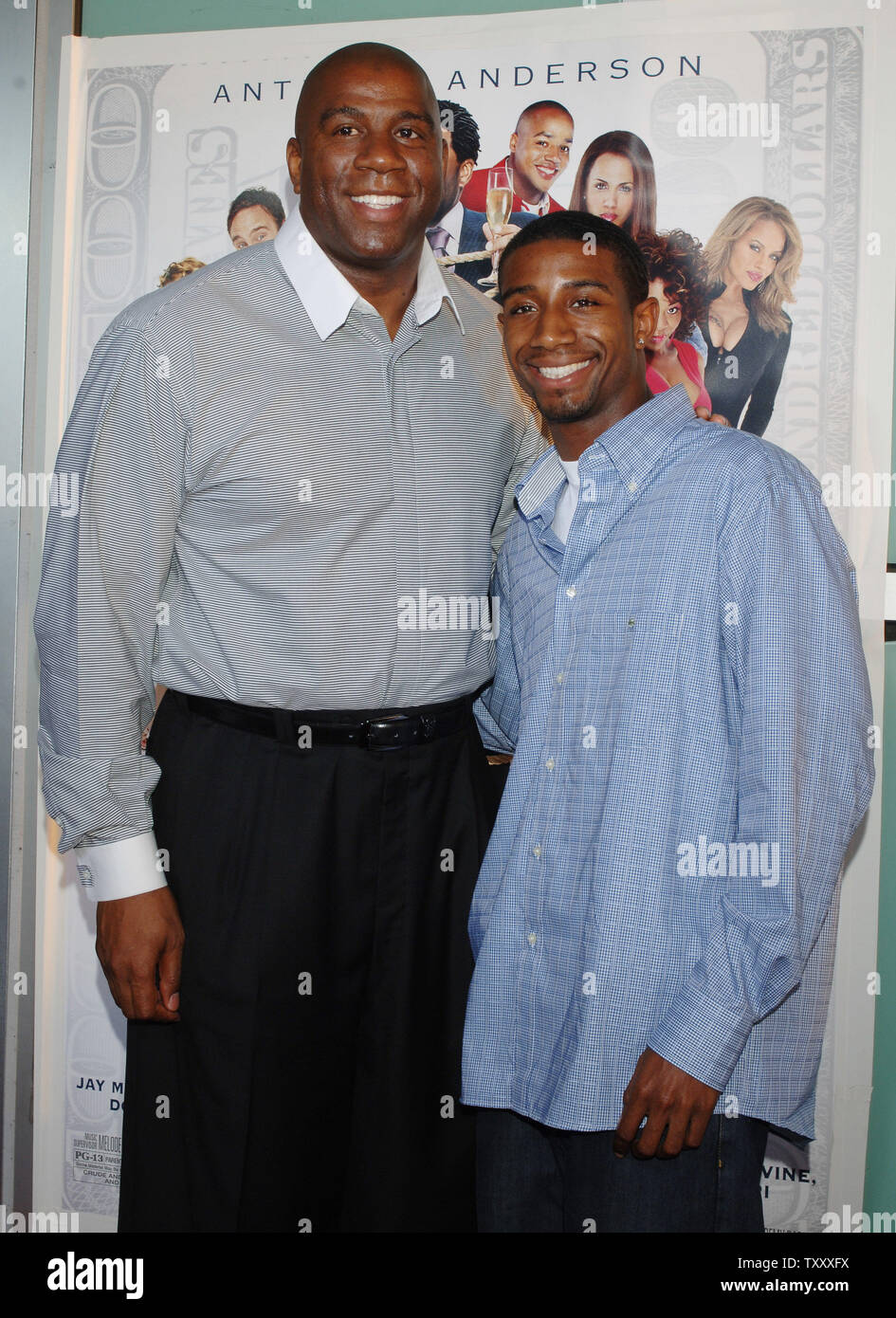 Magic johnson et son fils andre johnson Banque de photographies et d ...
