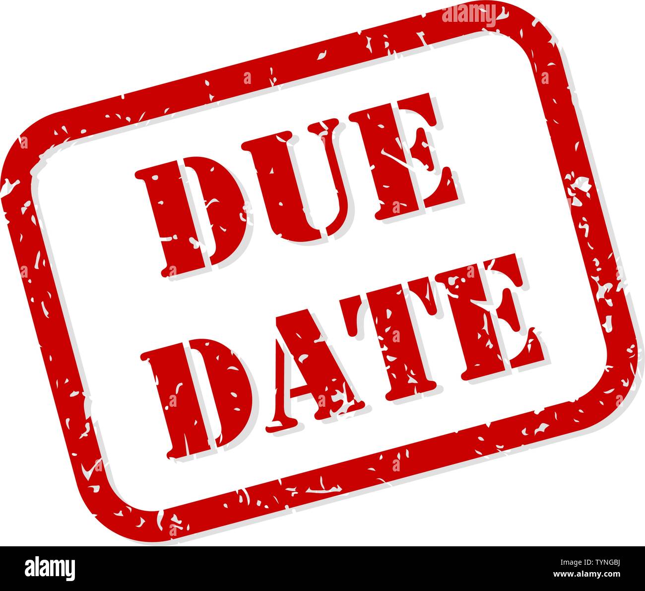 Tampon date rouge Banque d'images détourées - Alamy