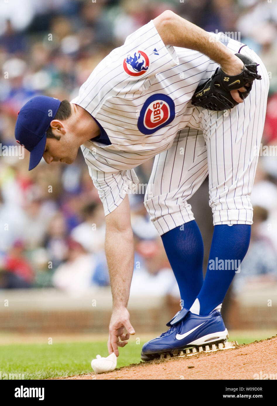 Chicago Cubs Mark pitcher avant atteint pour le sac de résine après ...