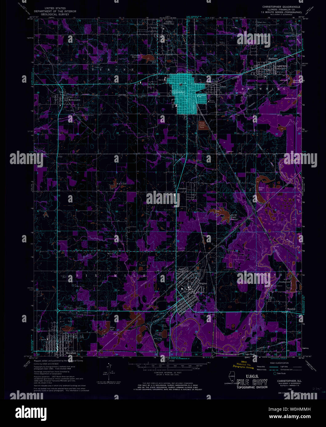 Carte de christopher illinois Banque de photographies et d’images à ...