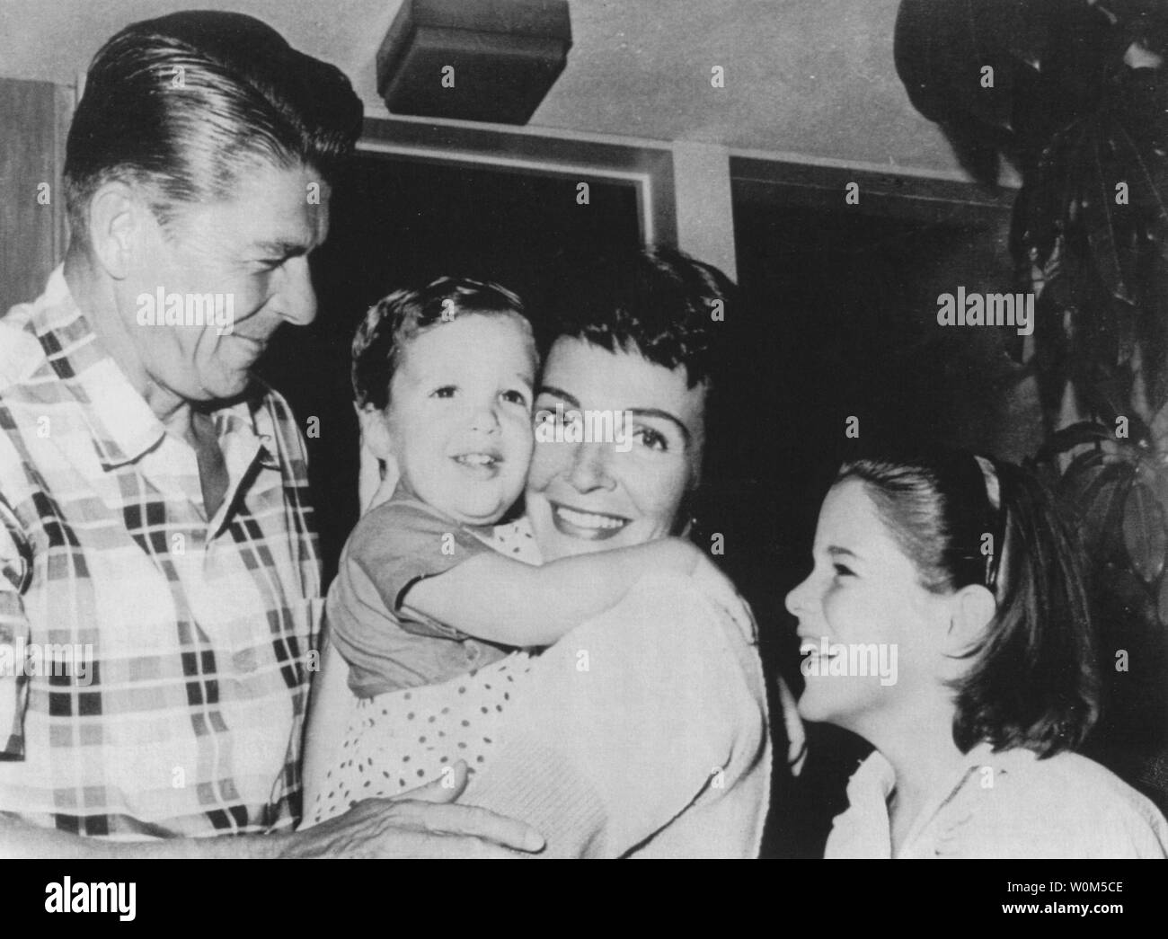 Reagan dans le froid Banque d'images noir et blanc - Alamy