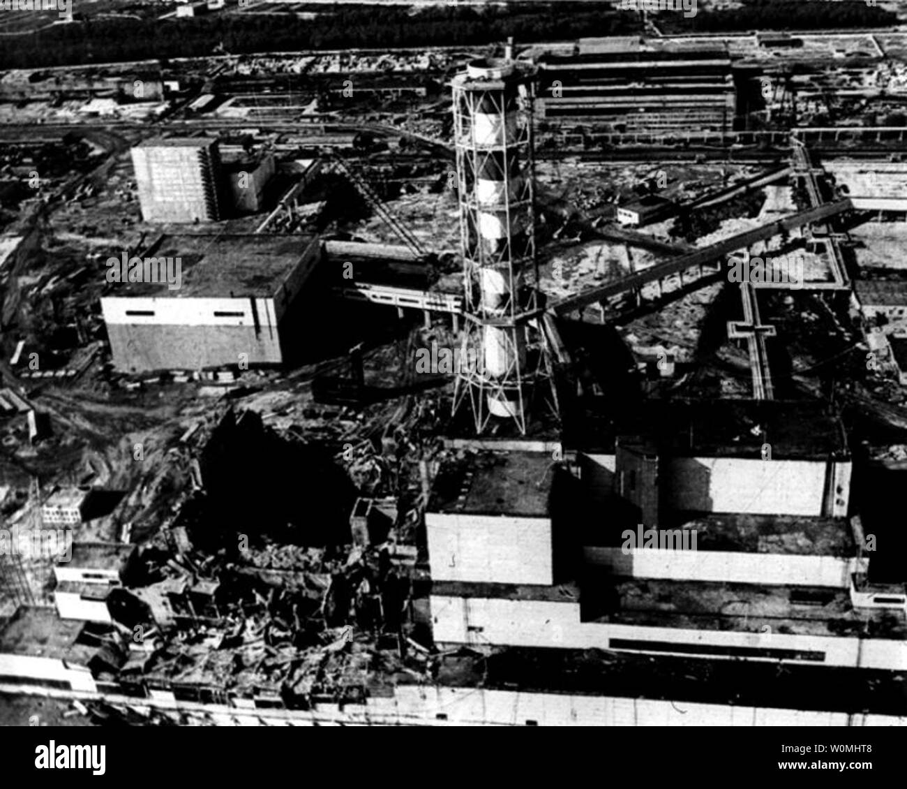 Centrale de chernobyl nuclear Banque d'images noir et blanc - Alamy