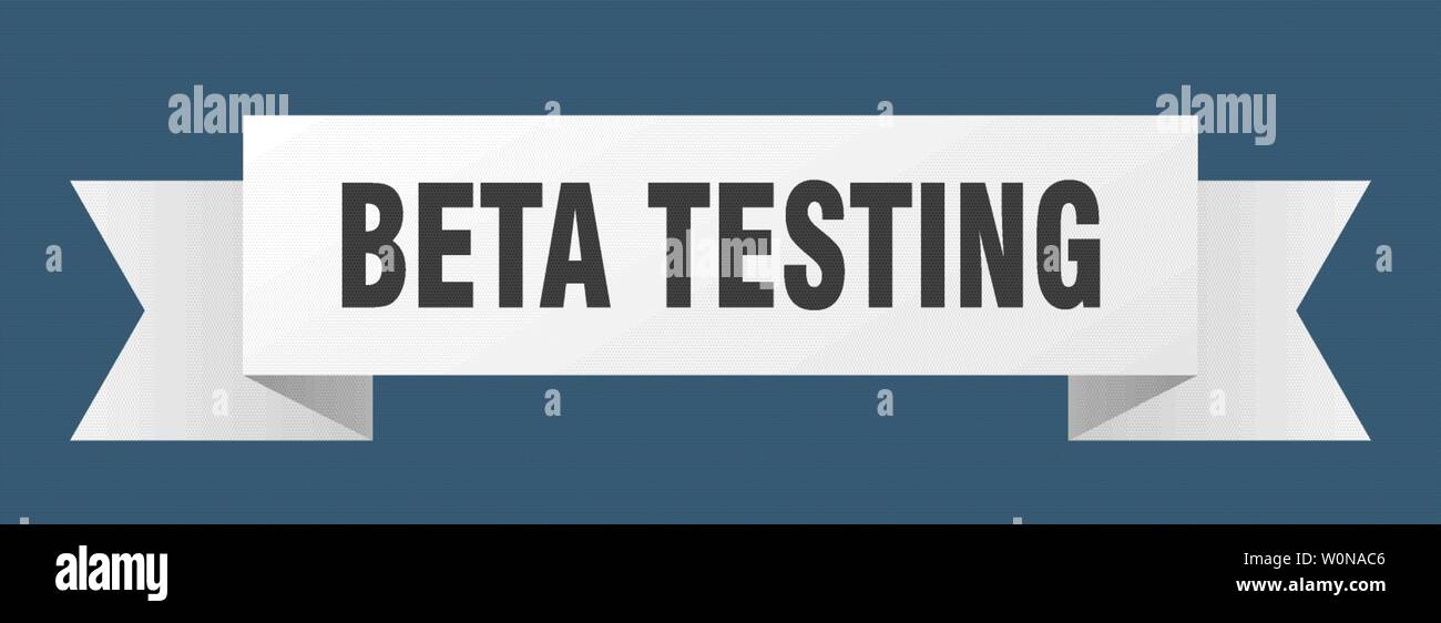 Les tests bêta test bêta. ruban signe isolé. les tests bêta banner ...