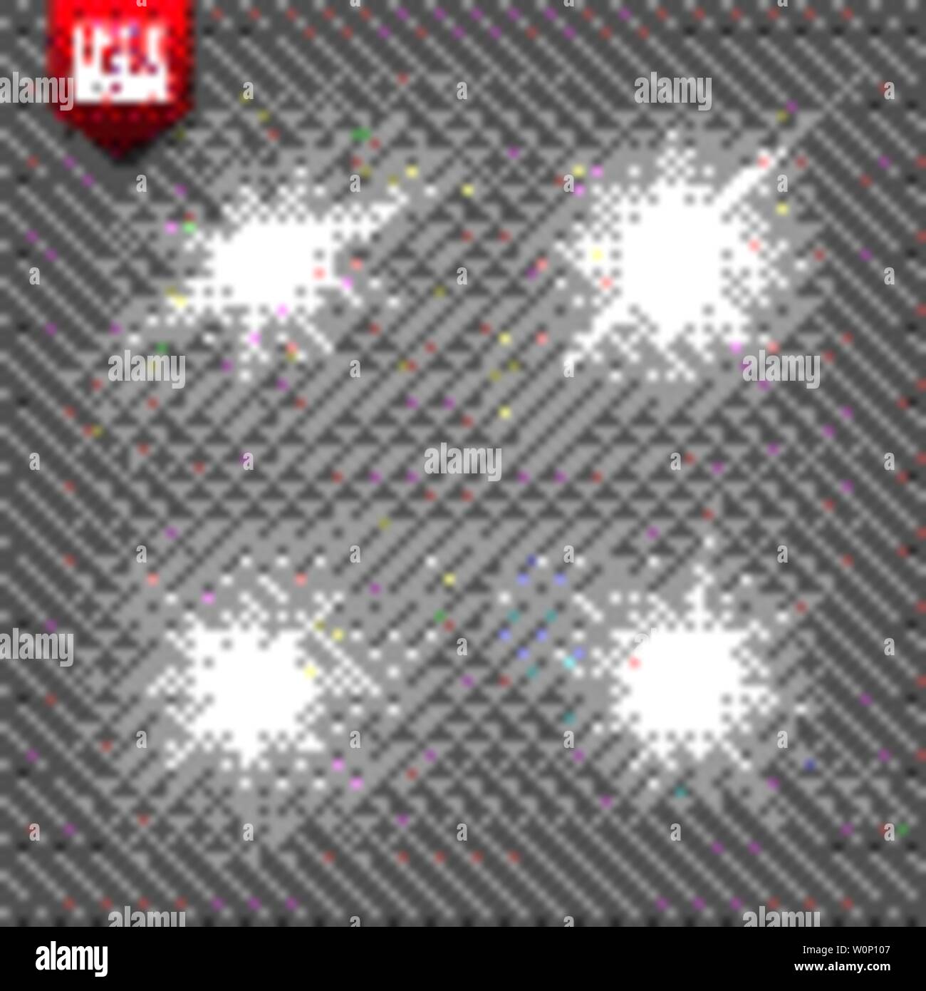 Feux lumineux sur fond transparent. Effet lens flare. Flash lumineux ...