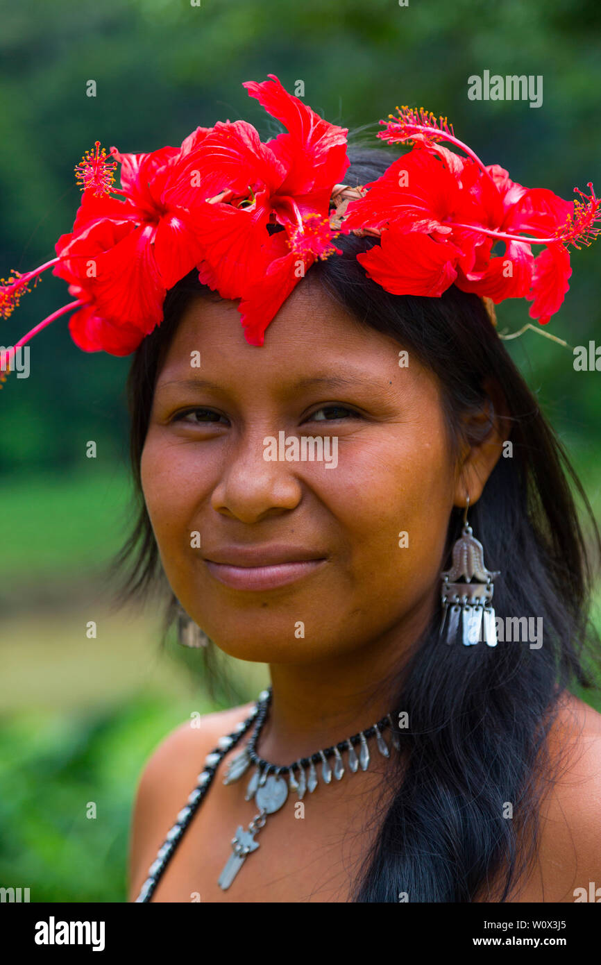 Groupe Ethnique Communauté Embera Rivière Chagres Le Parc National De Chagres Province Du