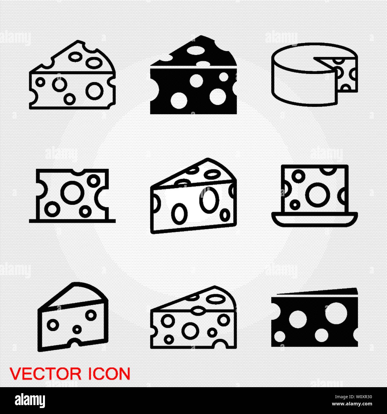 Icône vecteur, rempli de fromage télévision signe, pictogramme solide ...