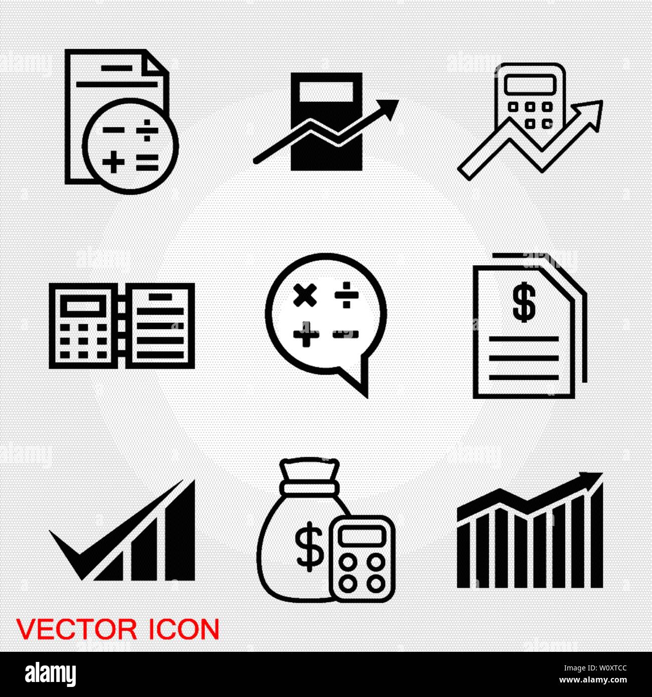 Budget, comptabilité vector icône. Symbole d'affaires et financiers ...