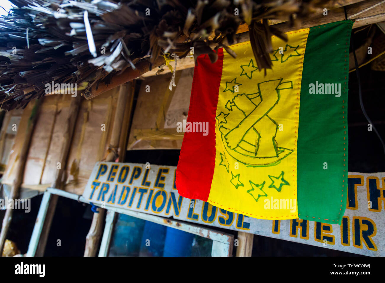 Drapeau Kuna Kuna, musée, Carti, île de l'archipel des San Blas Kuna ...