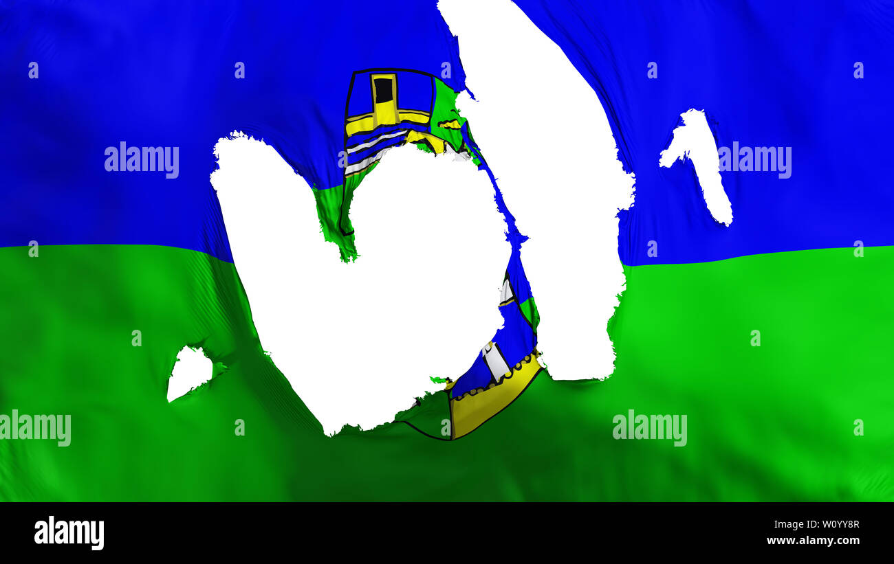 Ville de Rabat en haillons, capitale du Maroc Drapeau, fond blanc, 3D ...