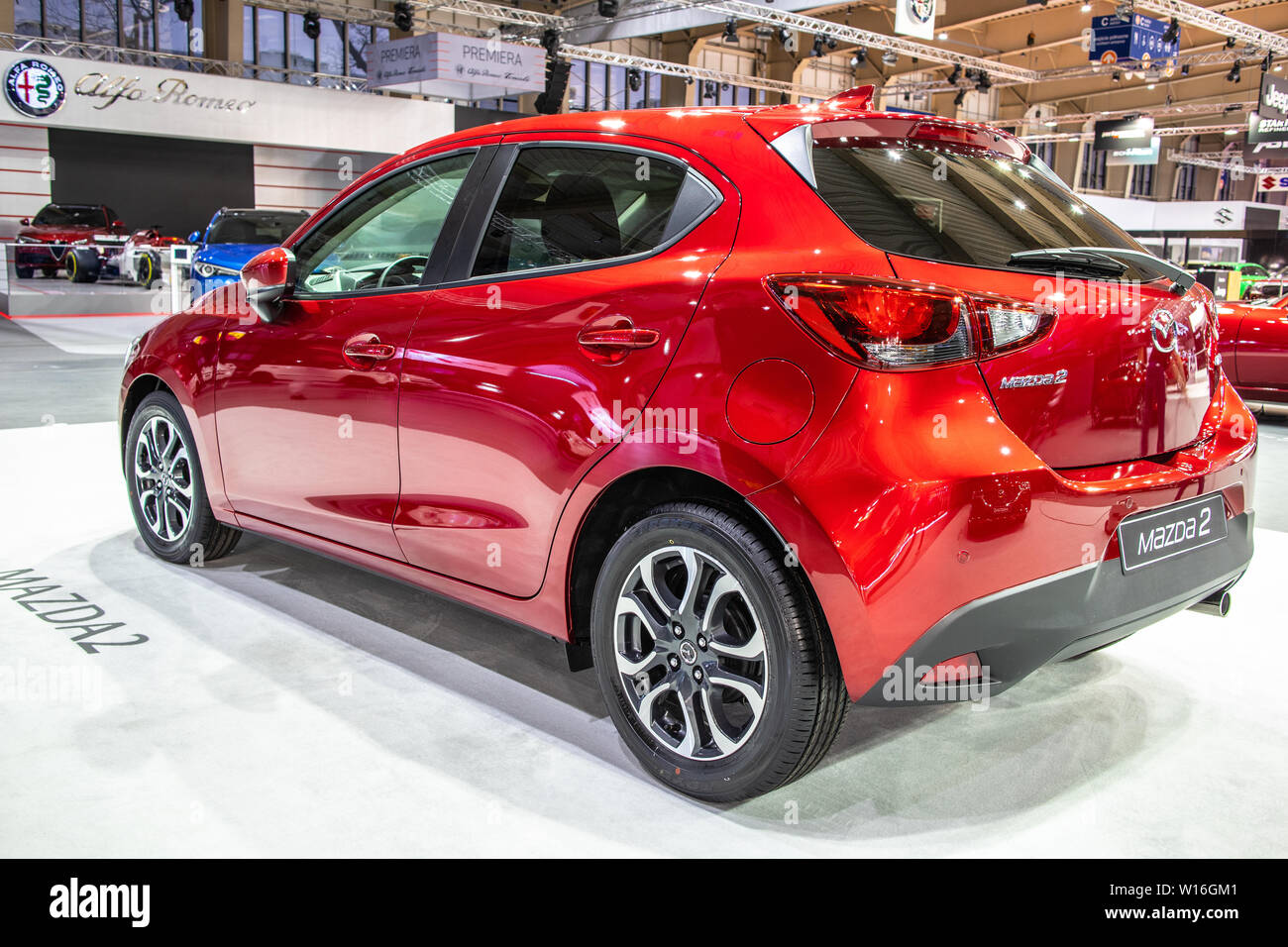 Poznan, Pologne, mars 2019 Mazda 2 rouge, Hakone Poznan International ...