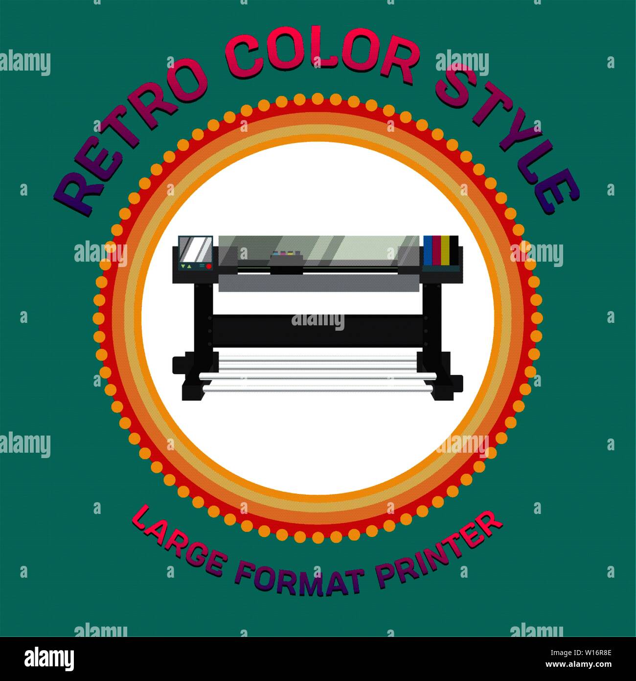 Imprimante Couleur Banque d'images vectorielles - Alamy