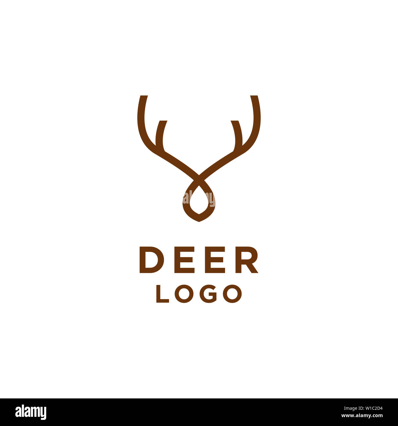 Logo de cerf plat Banque de photographies et d’images à haute ...