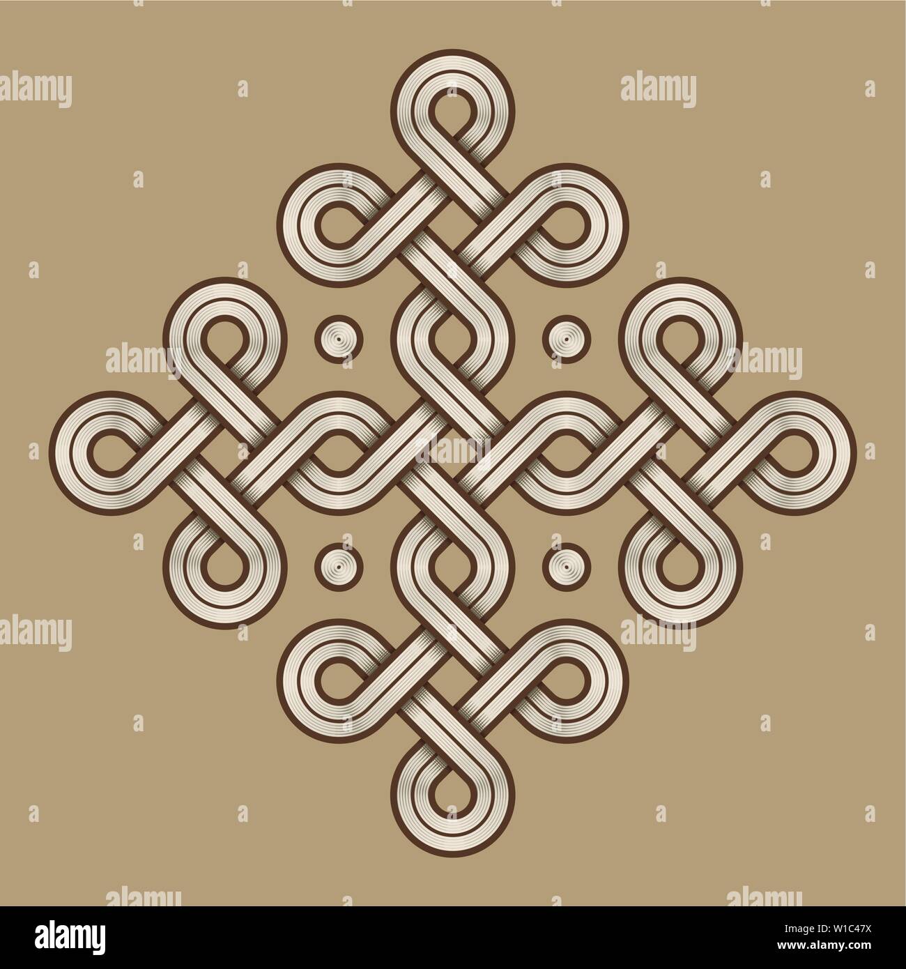 Vector Illustration d'un noeud nordique Viking - mystique, symbole ...