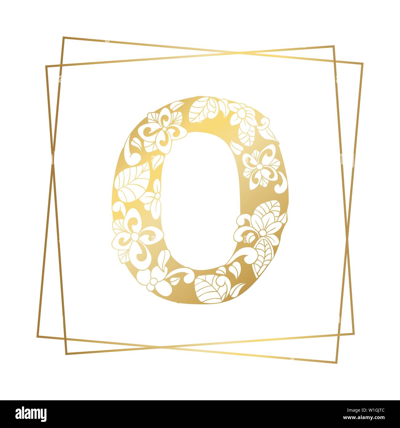 Lettre o floral Banque de photographies et d’images à haute résolution ...