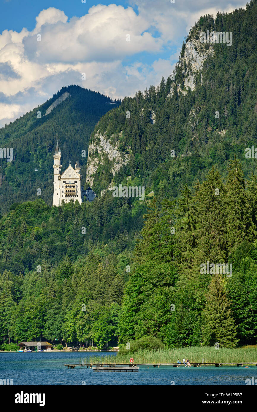 Neuschwanstein castle and lake alpsee Banque de photographies et d ...