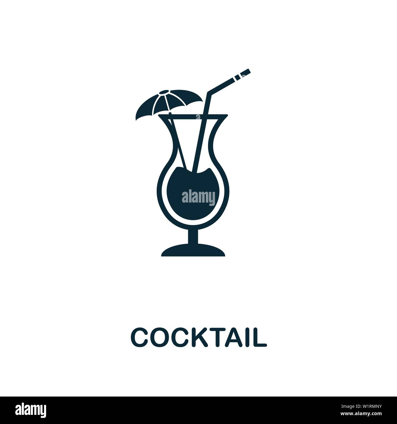 Icône vecteur Cocktail illustration. Signe de la création d'icons ...